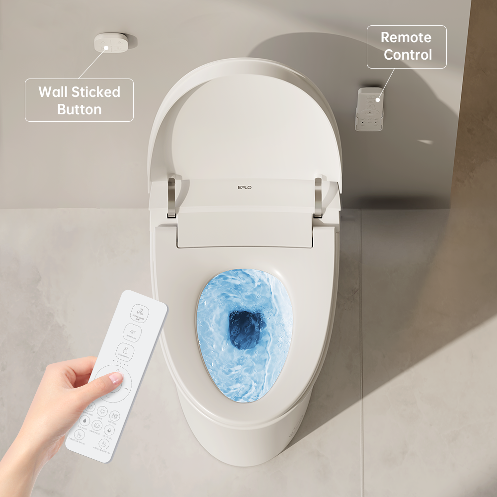 EPLO Smart Toilet Bidet with Tank,Auto Open Close, Heated seat,Dual ...