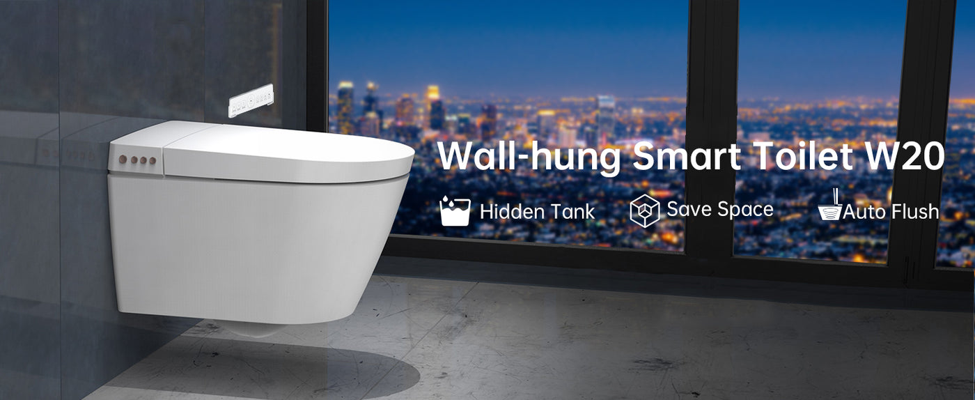 EPLO W20 Intelligent Wall-Hung Toilet with In-Wall Tank System,One ...