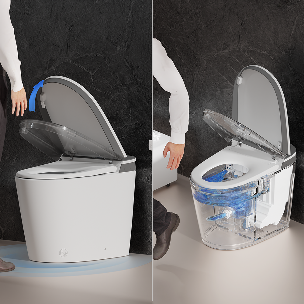 EPLO U8MAX Smart Bidet Toilet with Auto Open Close,1000 Gram MaP Flush ...