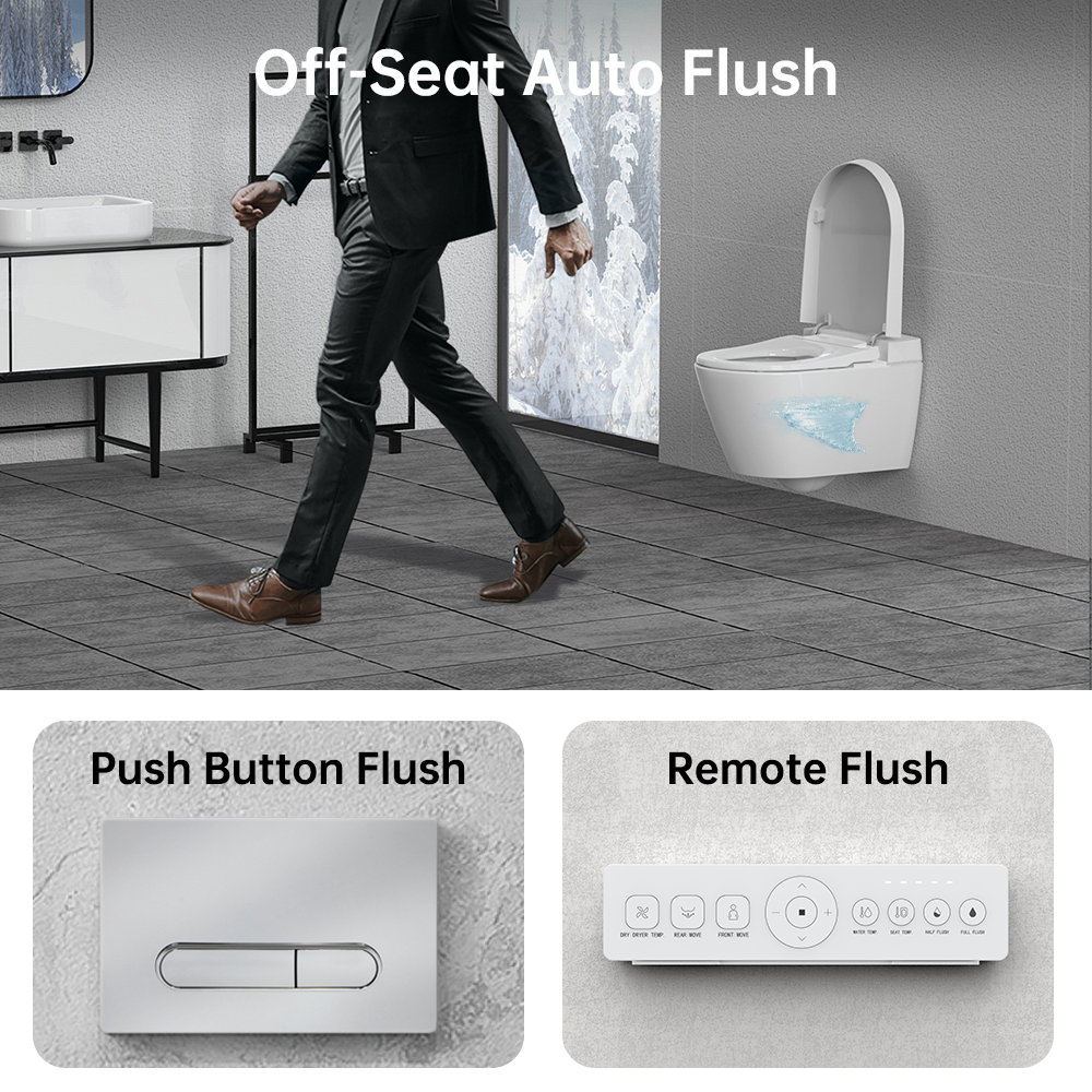 EPLO W20 Intelligent Wall-Hung Toilet with In-Wall Tank System,One ...